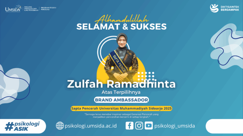 Jadi Brand Ambassador Umsida, Perjalanan Mahasiswa Psikologi Dari Kelas ...